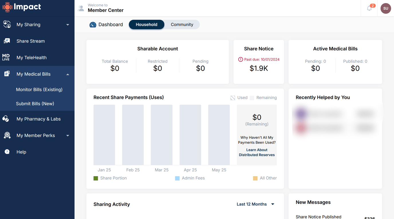 How do I manually submit a bill to Impact?